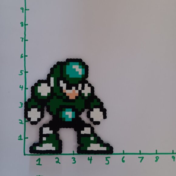Perler, Megaman | Wall Decor | Perler Bead Art Of Crystal Man From ...